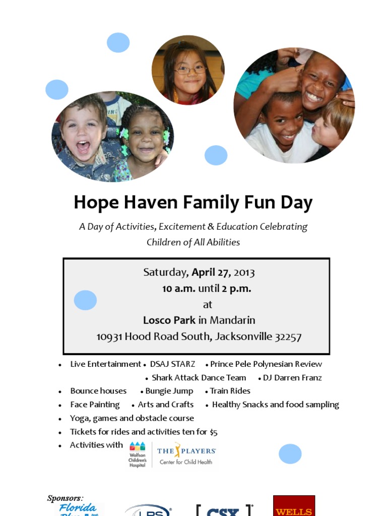 Hope Haven Family Fun Day Flyer | PDF