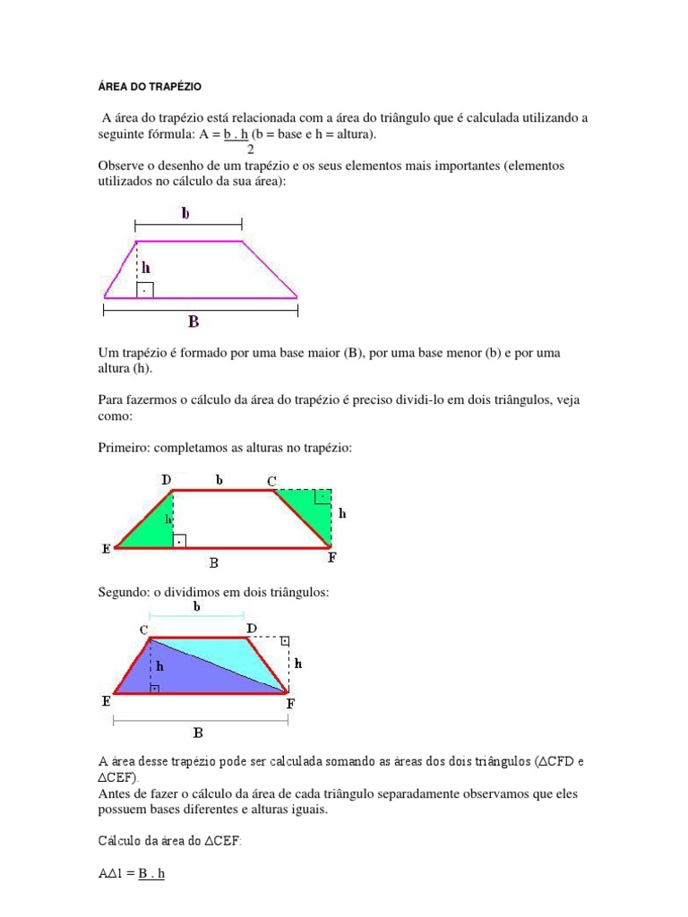 Área Do Trapézio | PDF | Triângulo | Área