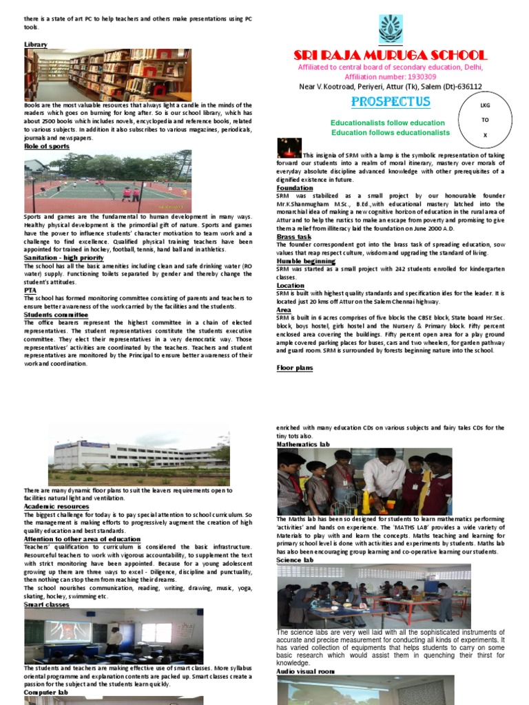 Prospectus | PDF | Schools | Teachers