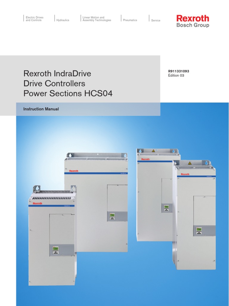 Rexroth Indradrive Drive Controllers Power Sections Hcs04: Instruction ...