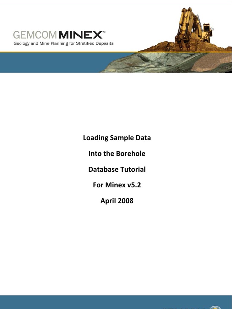 Loading Sample Data Into The Borehole Database Pdf Comma Separated Values Databases