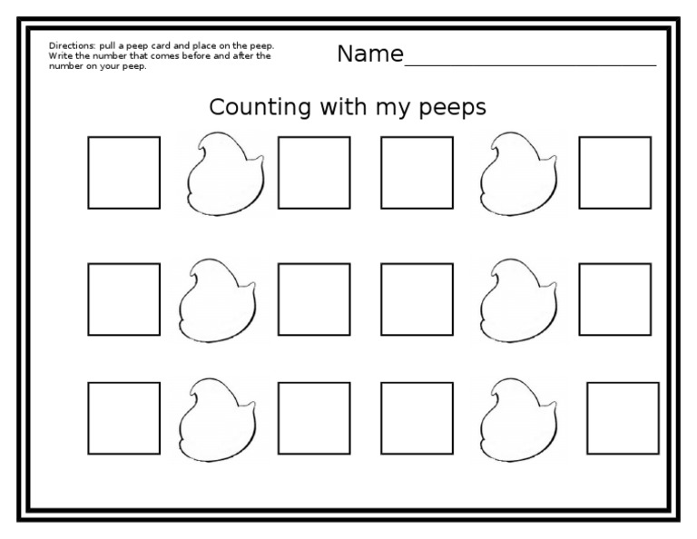 Preschool Counting Activity | PDF | Games & Activities