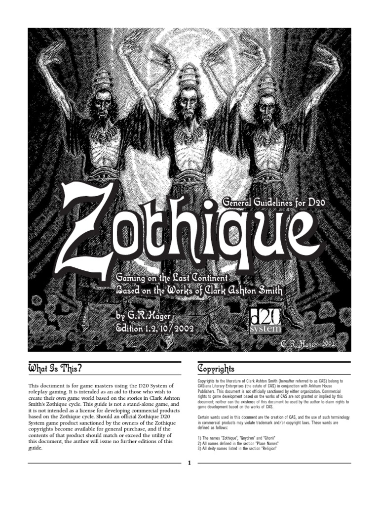 Zothique | PDF | Copyright | License