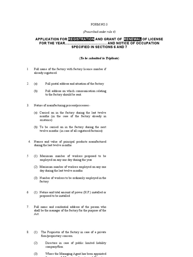 Application For and Grant of of License For The Year and Notice of ...