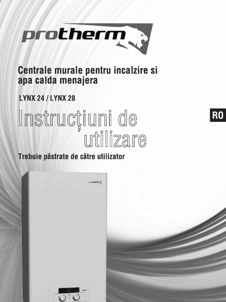 Manual de Utilizare Centrale Murale Lynx Protherm | PDF