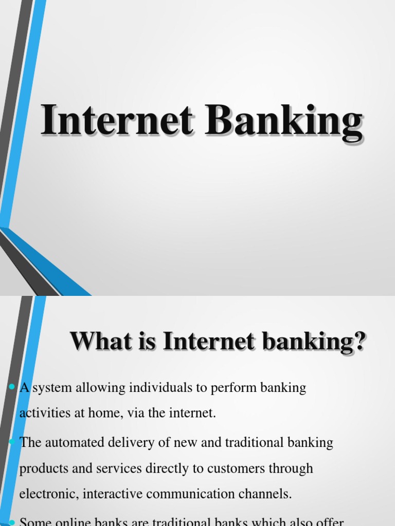 Internet Banking | PDF | Online Banking | Banks & Banking