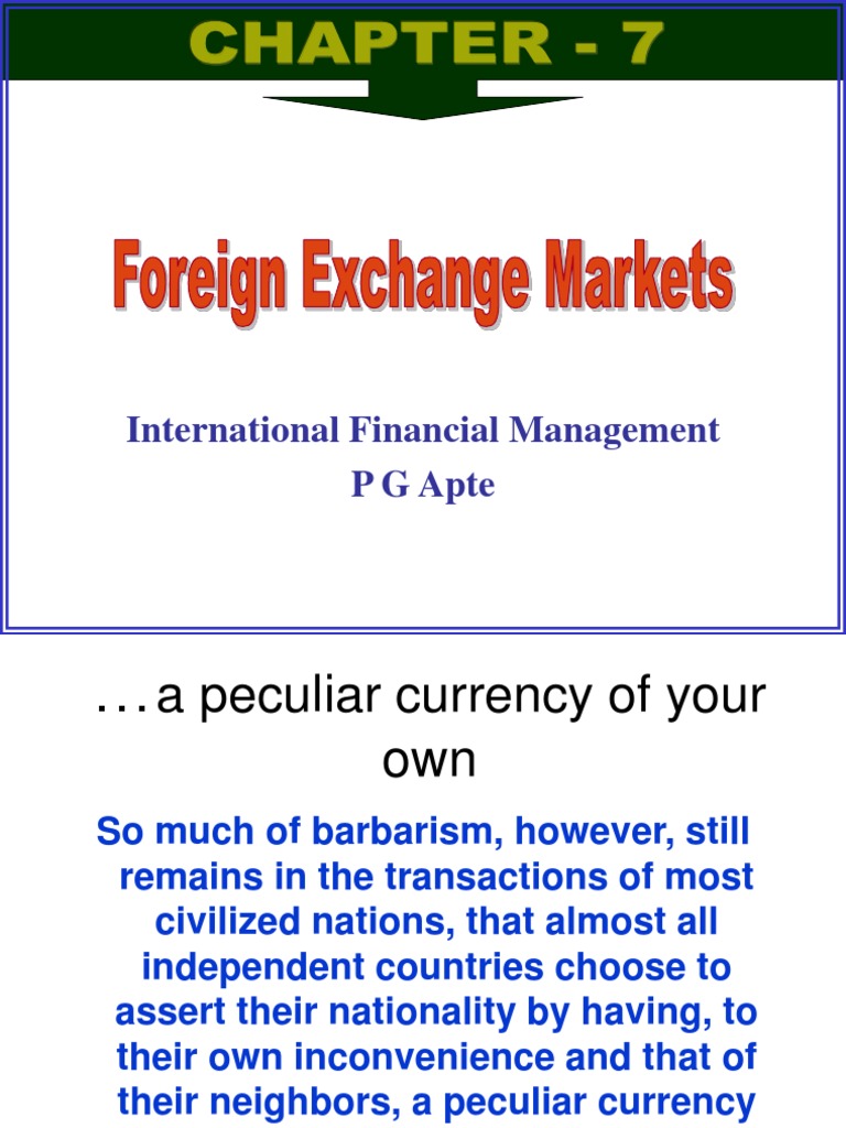 Chapter 7 | PDF | Foreign Exchange Market | Notes (Finance)