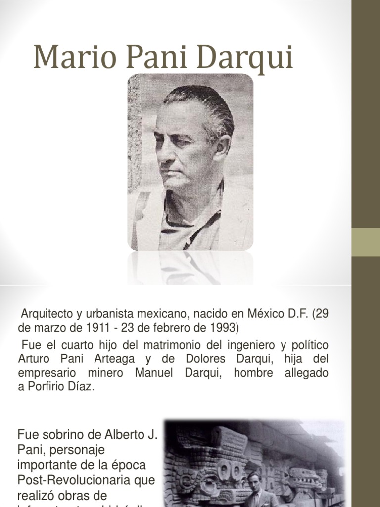 Mario Pani: Arquitectura y Urbanismo en México | PDF | México | Personas