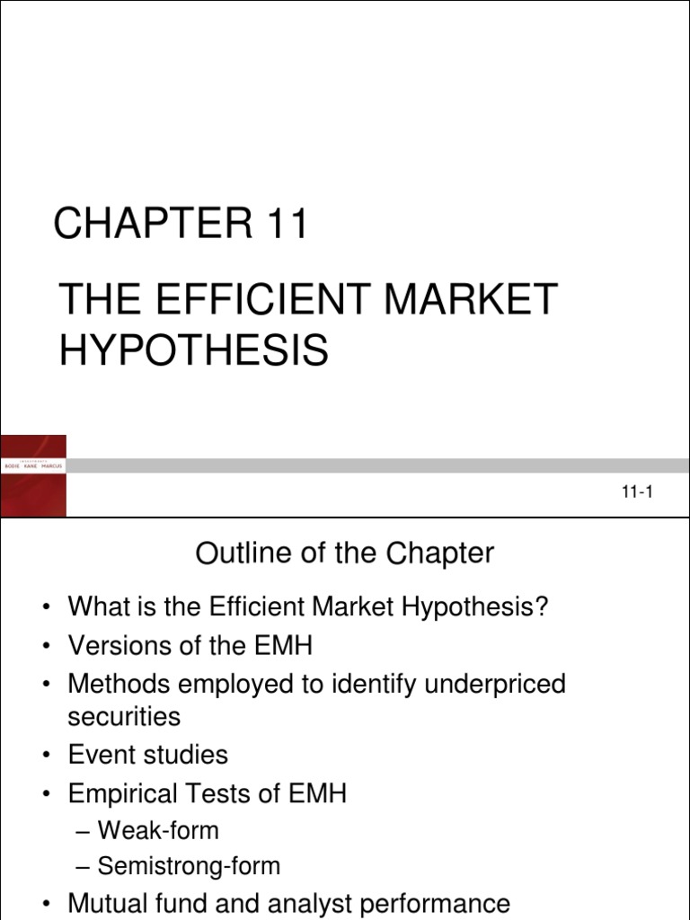 Efficient Market Hypothesis Slides | PDF | Stock Market | Technical ...