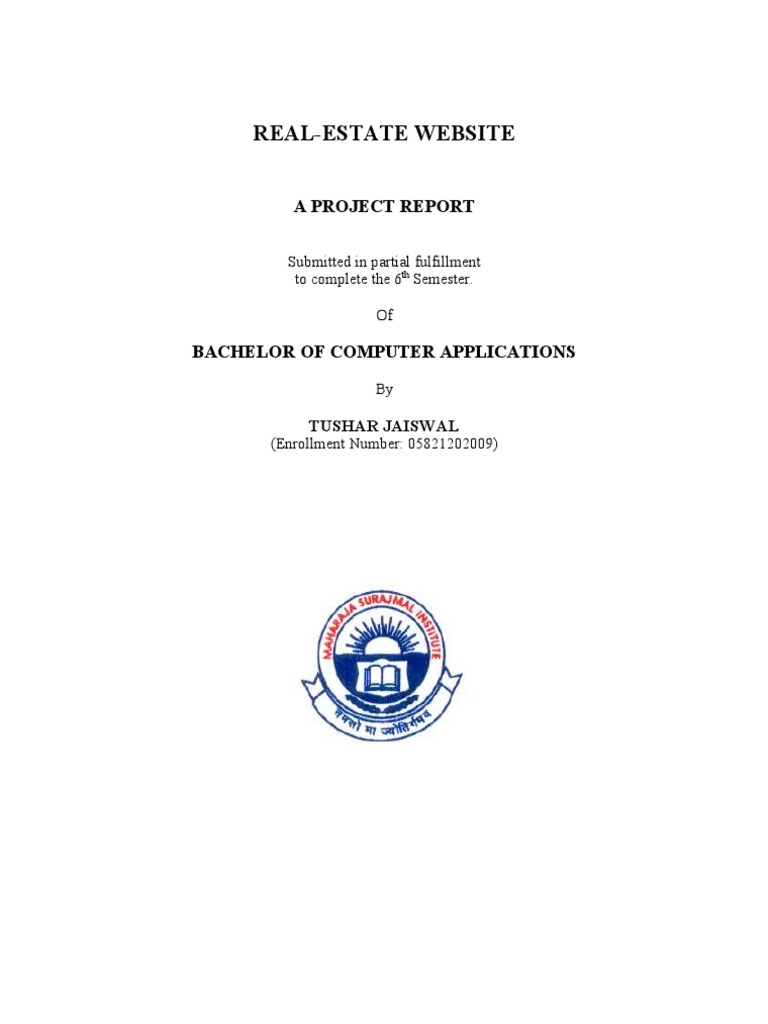 Real-Estate Project Report | PDF | Conceptual Model | Data Model