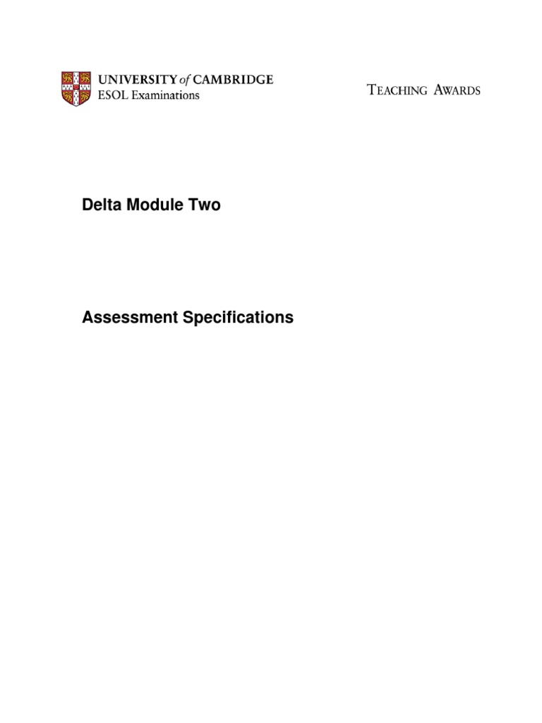 Delta Module Two Assessment Specs | PDF