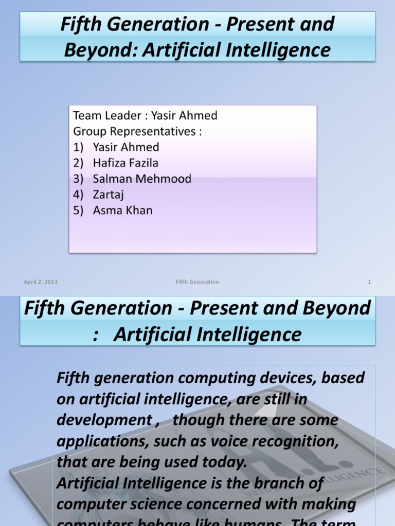 Fifth Generation Artificial Intelligence