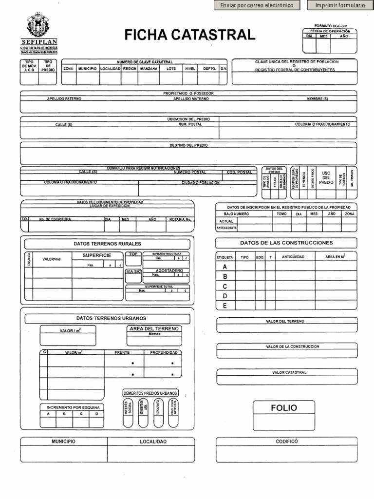 Prueba de Ficha Catastral | PDF | Business