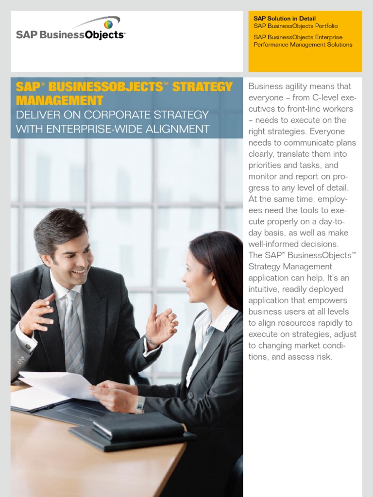 SAP Strategy Management Deliver On Corporate Strategy With Enterprise ...