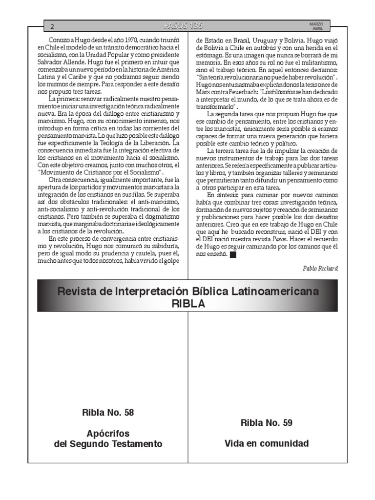 Hugo Assmann: Teología y Liberación | PDF | marxismo | Belleza