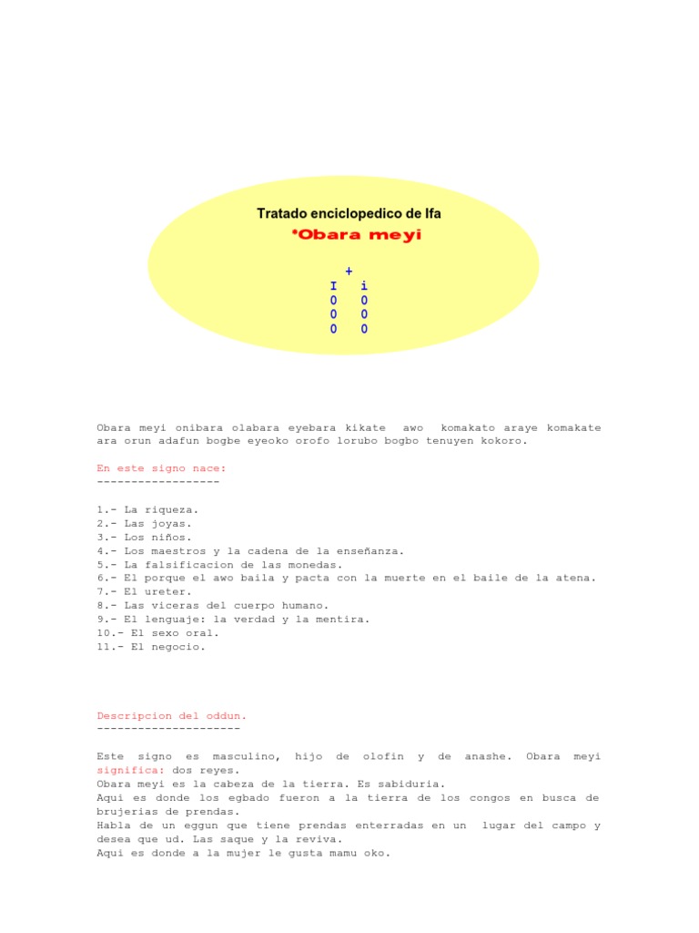 Tratado de Obara | PDF | Religión y creencia Tratado de Obara | PDF | Religión y creencia