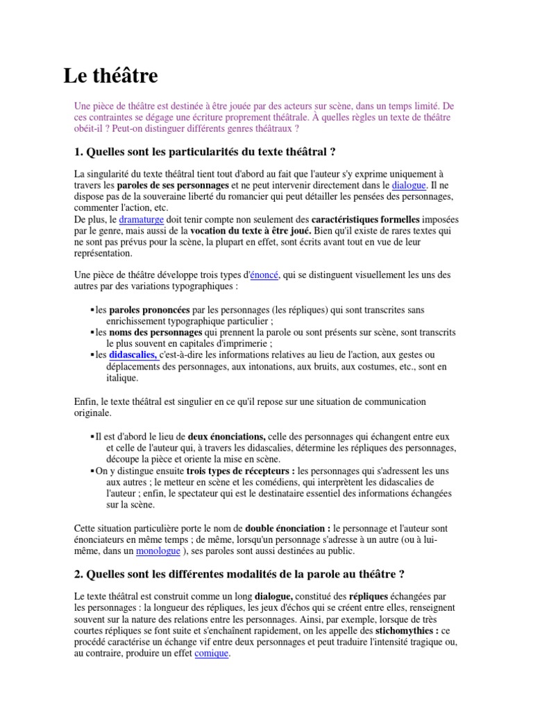 Le Theatre | PDF