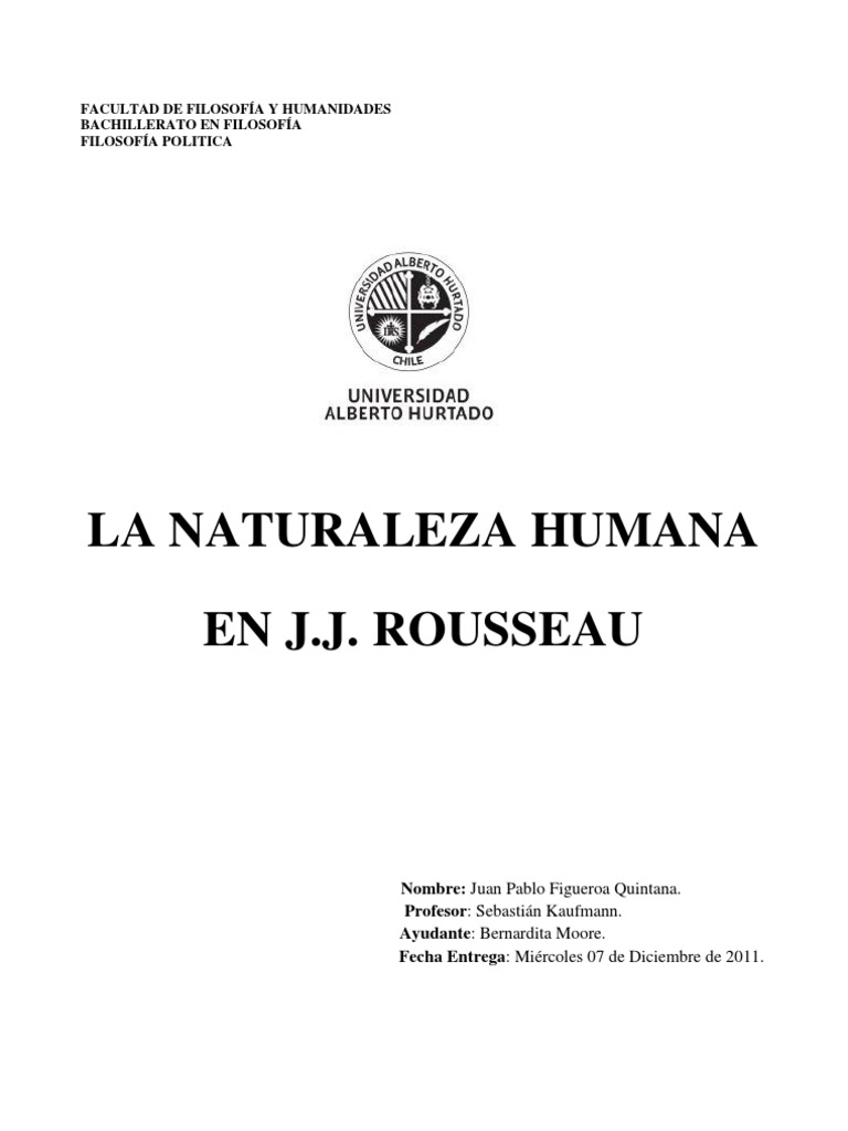 Rosseau y La Naturaleza Humana | Jean-Jacques Rousseau | Estado (política)