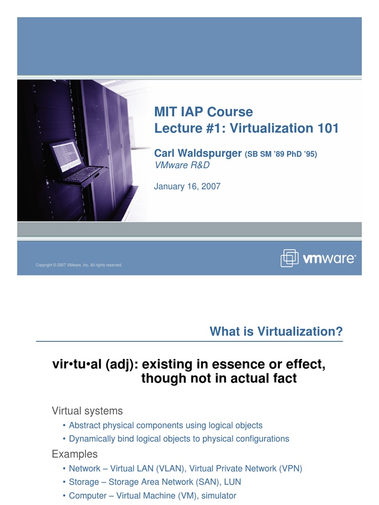 Virtual Ization 101 | PDF | Virtual Machine | V Mware