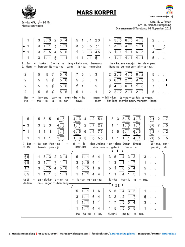 Mars Korpri (Arr. Satb) | PDF