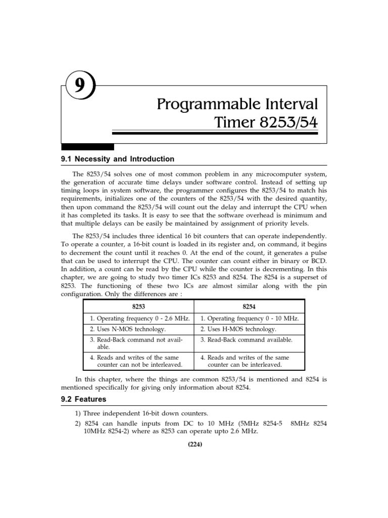 An In Depth Explanation Of The Programmable Interval Timers 8253 And 8254 Their Features