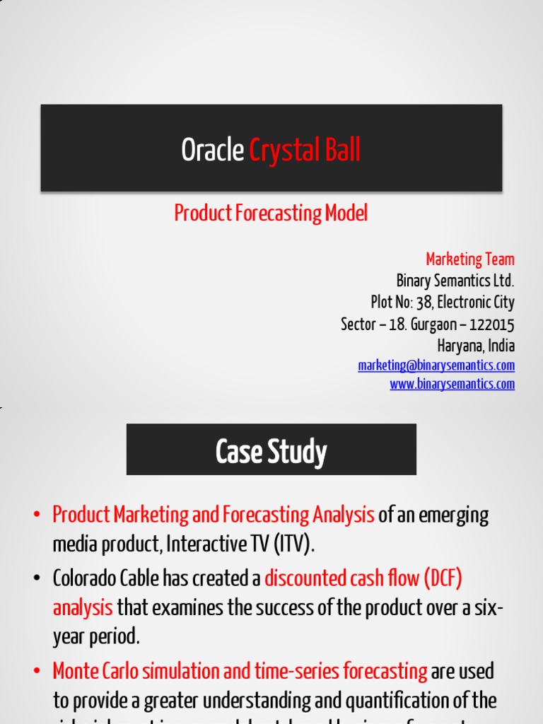 Oracle Crystal Ball | PDF | Net Present Value | Discounted Cash Flow