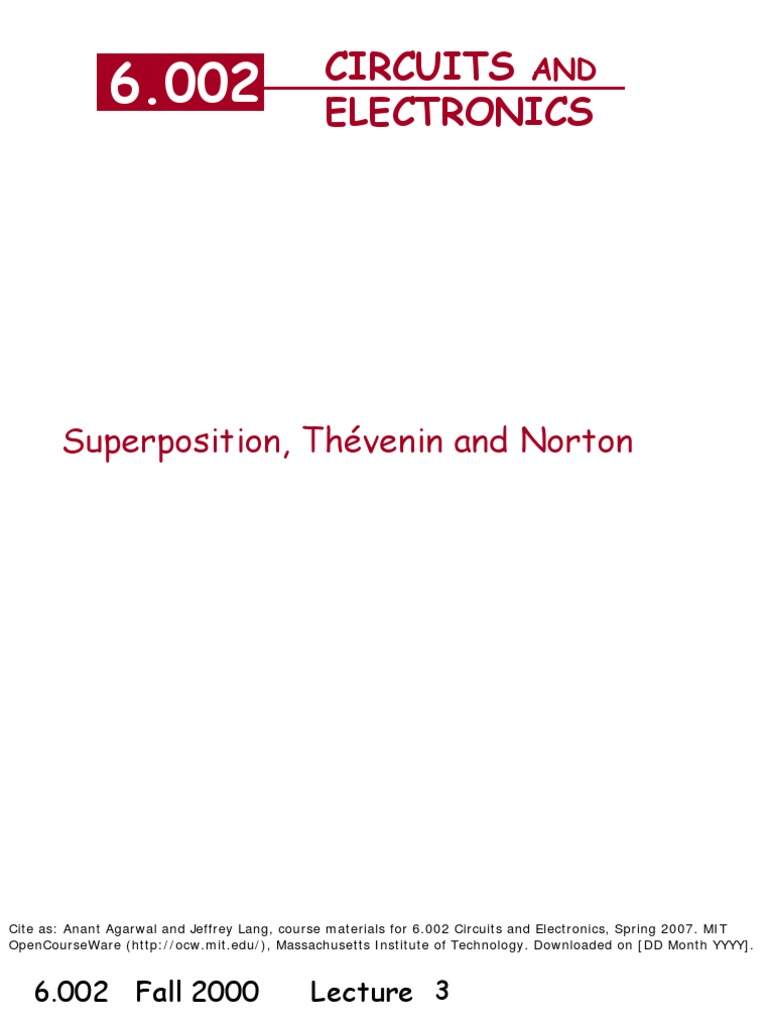 Superposition Theorem Pdf Pdf Electrical Network Electronics
