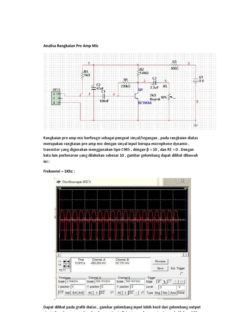 Analisa Rangkaian Pre Amp Mic | PDF
