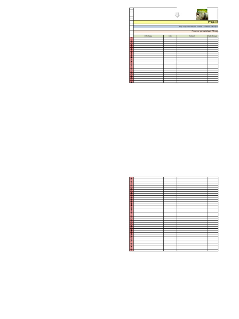 Project Payday Offer Tracking Spreadsheet | PDF