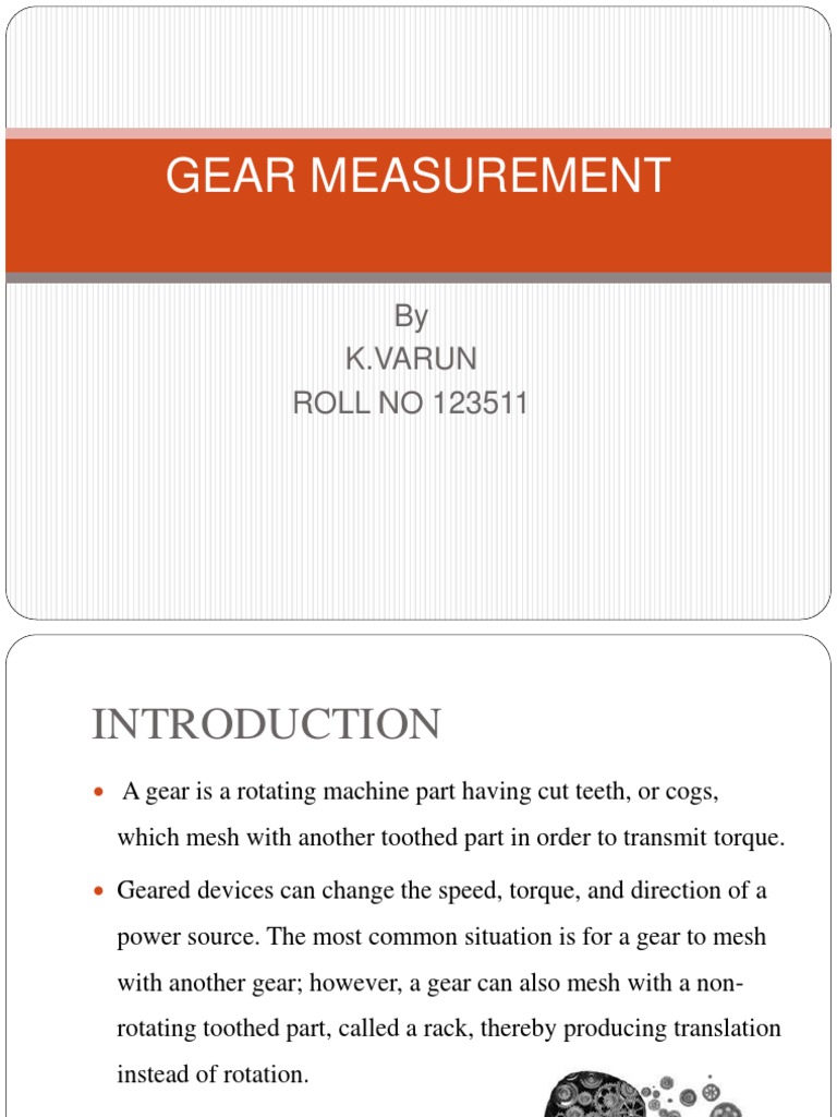 Gear Measurement and Types Explained | PDF | Gear | Machines