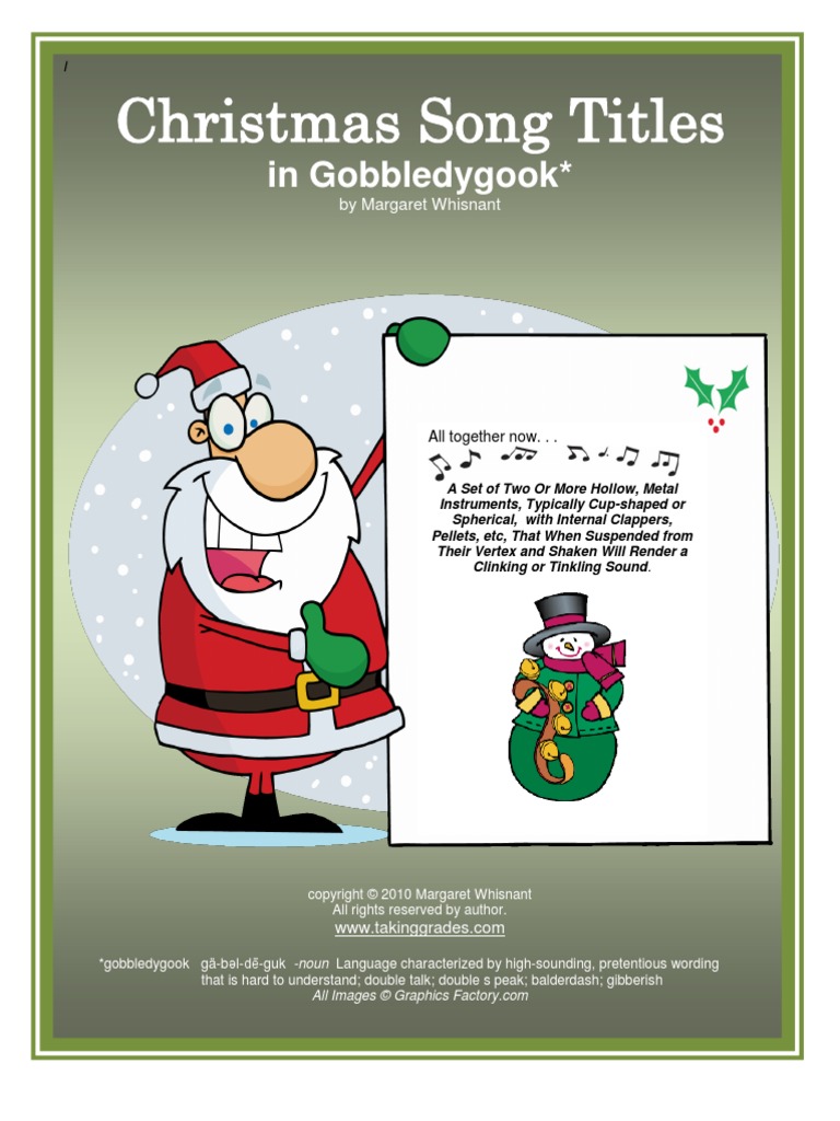 Christmas Song Titles | Download Free PDF | Christmas Music | Santa Claus