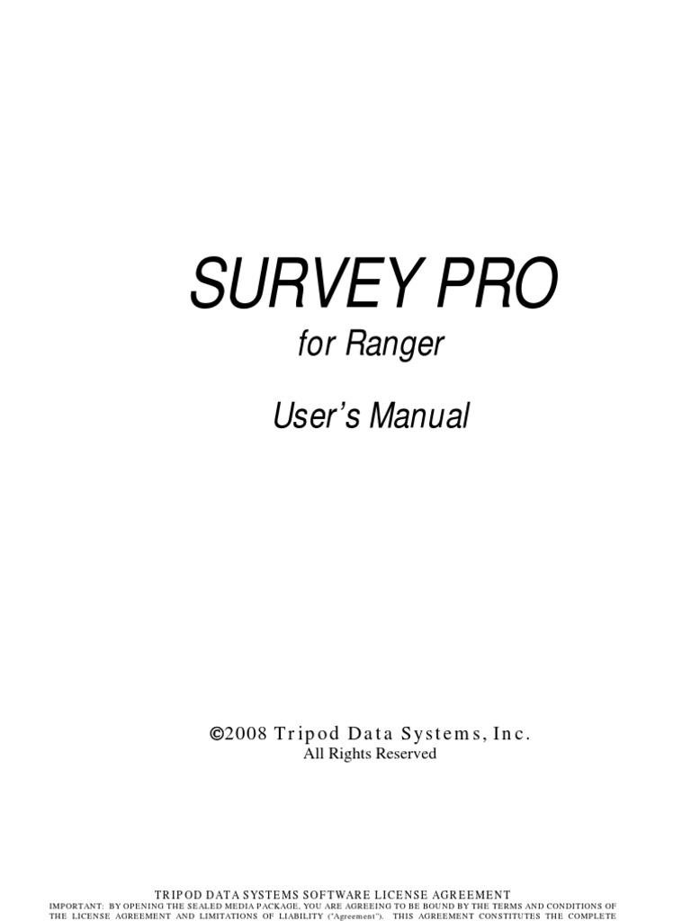 Manual Survey Pro For Ranger | PDF | Menu (Computing) | Surveying