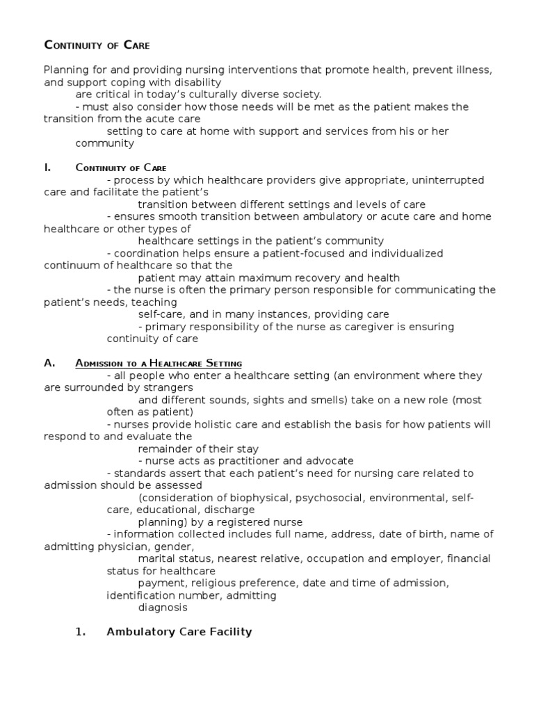 Continuity of Care | Patient | Health Care