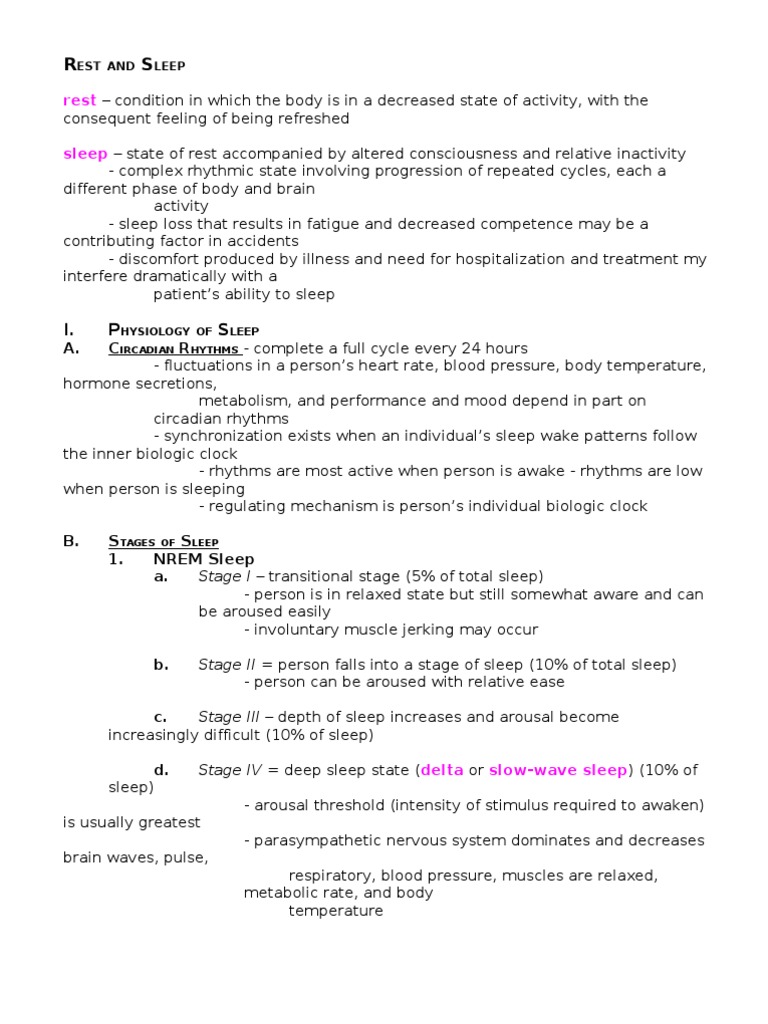 Rest and Sleep | PDF | Rapid Eye Movement Sleep | Sleep
