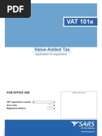 VAT101 Registration Application Form | PDF | Taxes | Value Added Tax