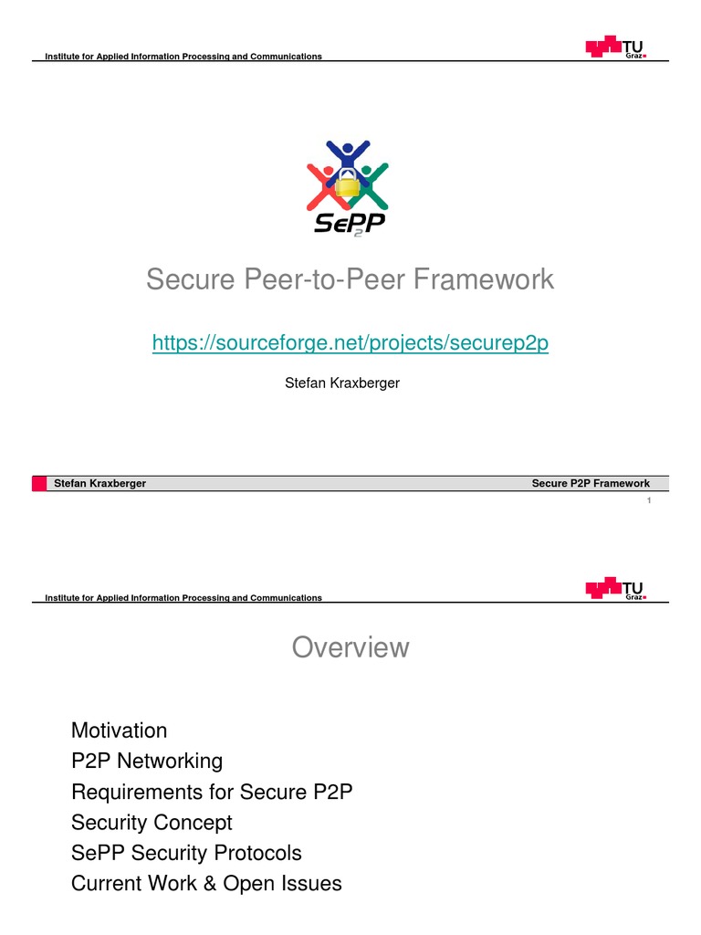SePP - Secure P2P Framework | PDF | Peer To Peer | Routing