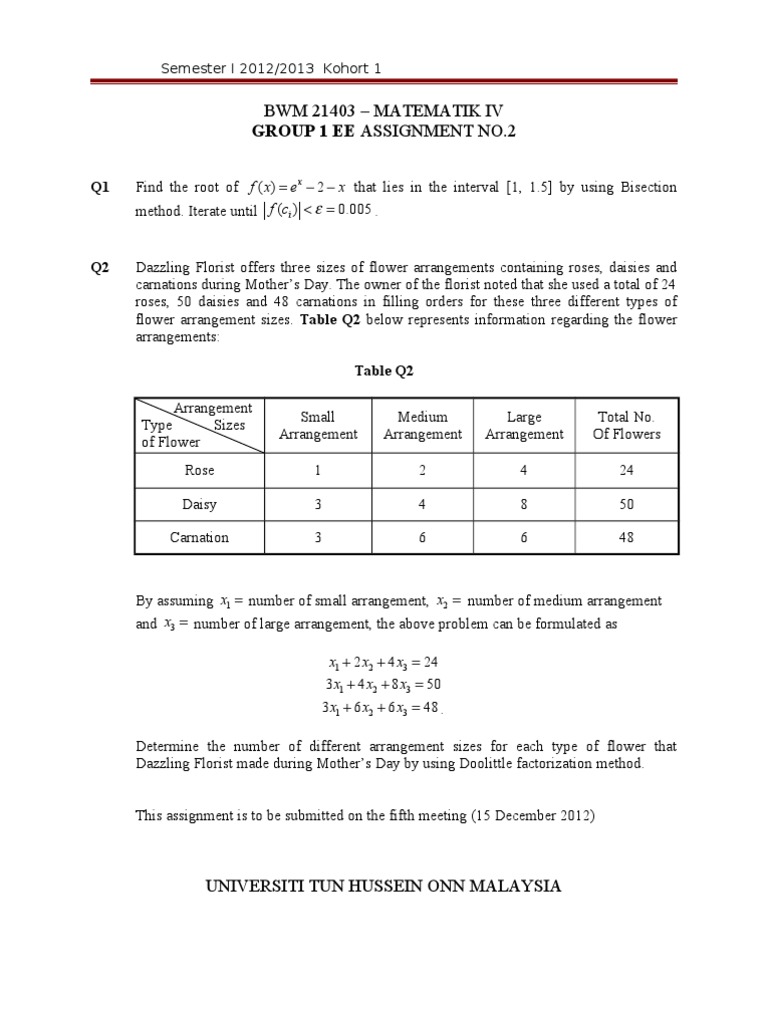 Group Asgmt No 2 EE | PDF | Cakes | Foods
