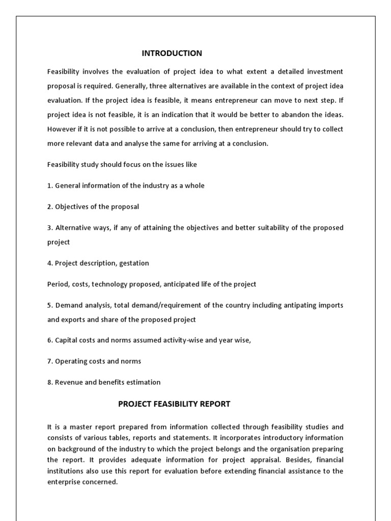 Project Feasibility Study Overview | PDF | Feasibility Study | Evaluation