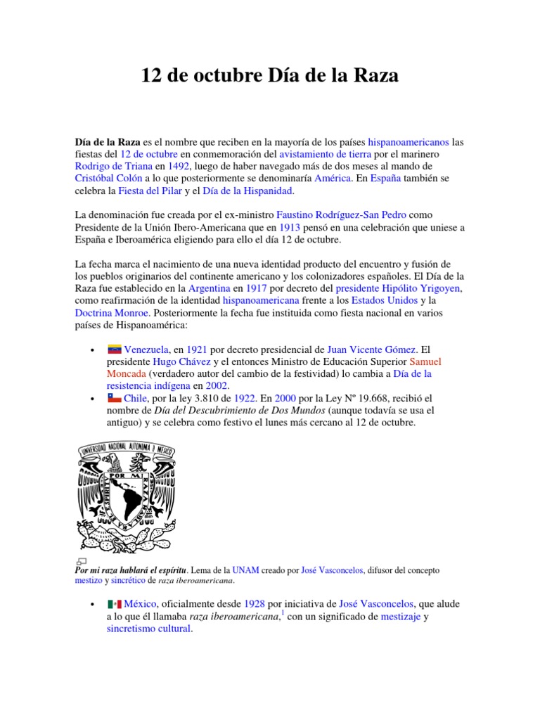 12 de octubre Día de la Raza | PDF | Guatemala | America latina
