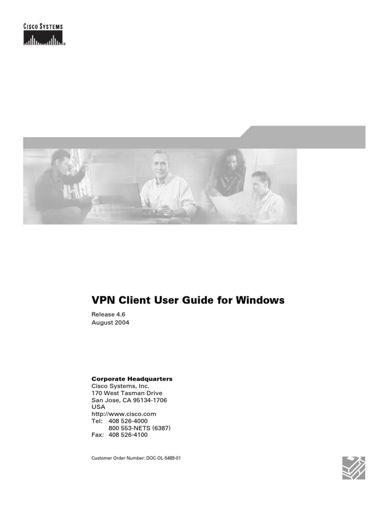Cisco VPN Client For Windows Userguide | PDF | Virtual Private Network | Computer Network