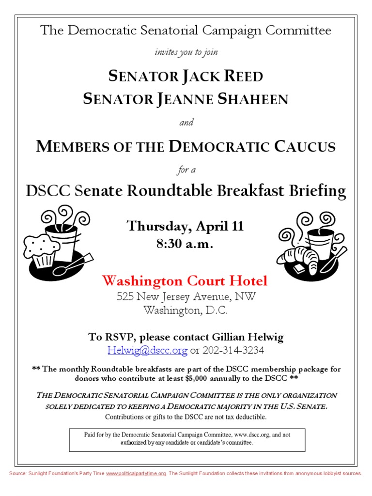 DSCC Senate Roundtable Breakfast Briefing | PDF | Democratic Senatorial ...