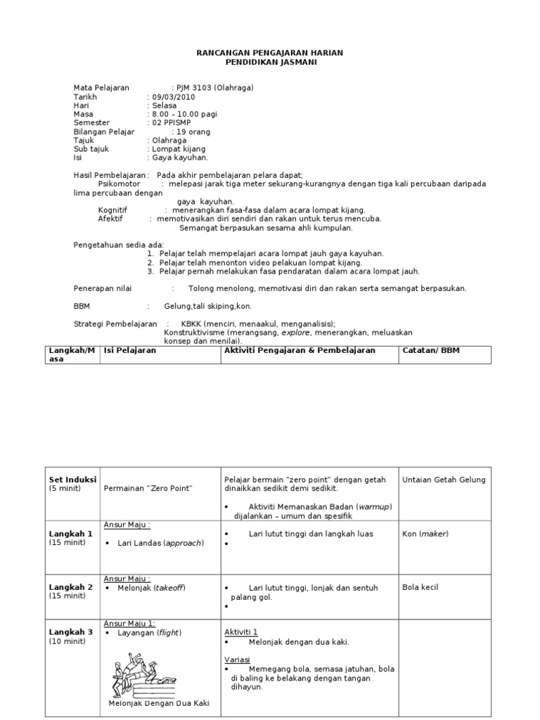 Contoh RPH - PJ (LOMPAT Kijang) | PDF