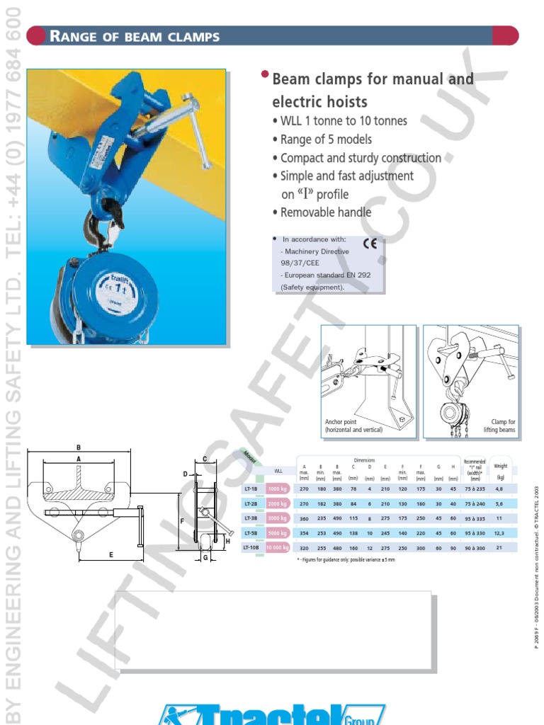 TRALIFT Manuel Hoist Sales Cat | PDF | Kilogram | Screw
