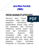 CONTOH RMK. (Rencana Mutu Konstruksi) | PDF