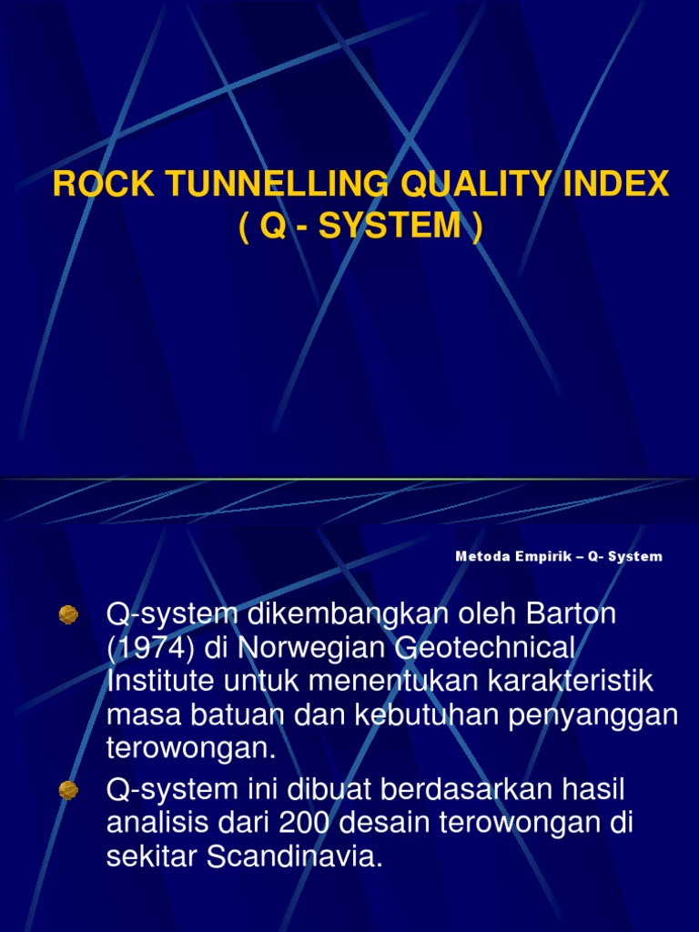 Indeks Kualitas Batu dalam Terowongan Q-System | PDF | Sains & Matematika