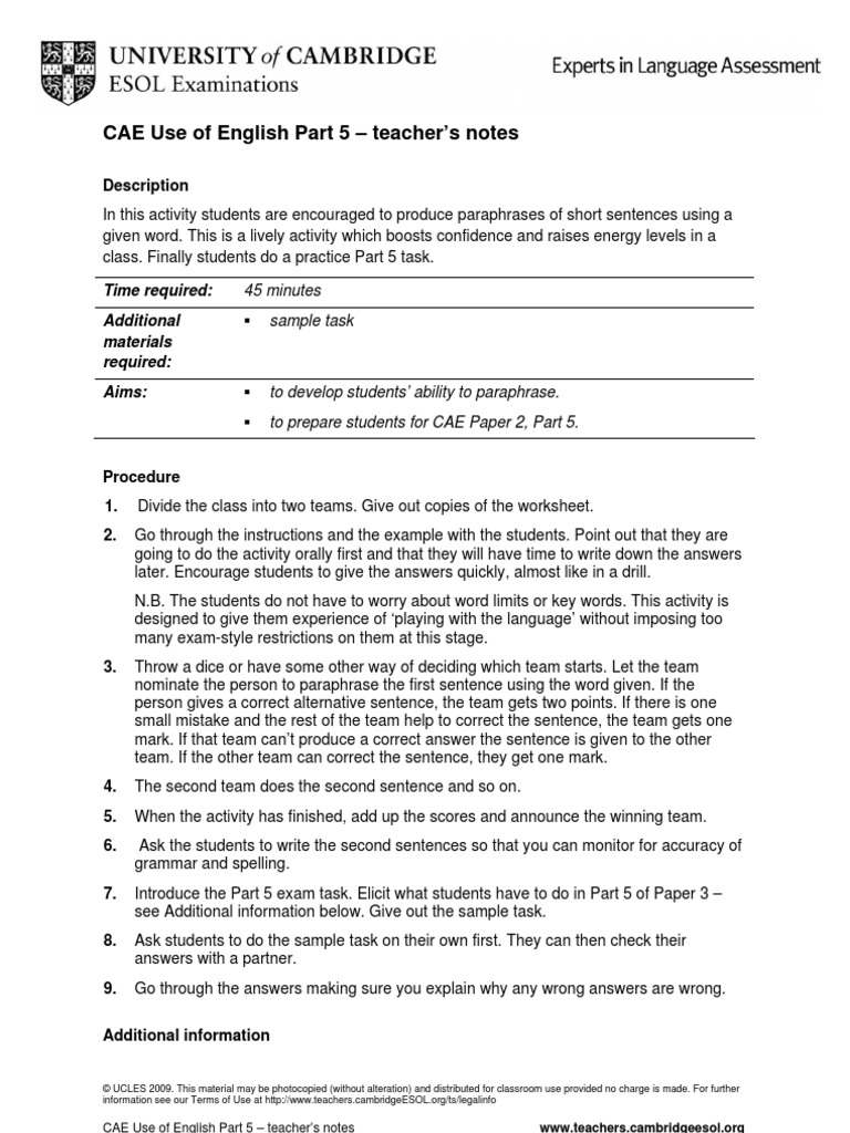 cae-use-of-english-part-5-pdf-ellipsis-sentence-linguistics