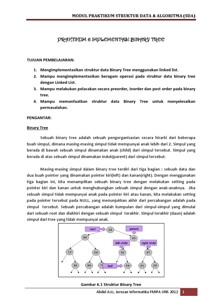 Modul 6 Implementasi Tree SDA | PDF
