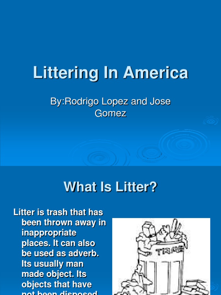 Littering in America: Causes and Solutions | PDF | Language Arts ...