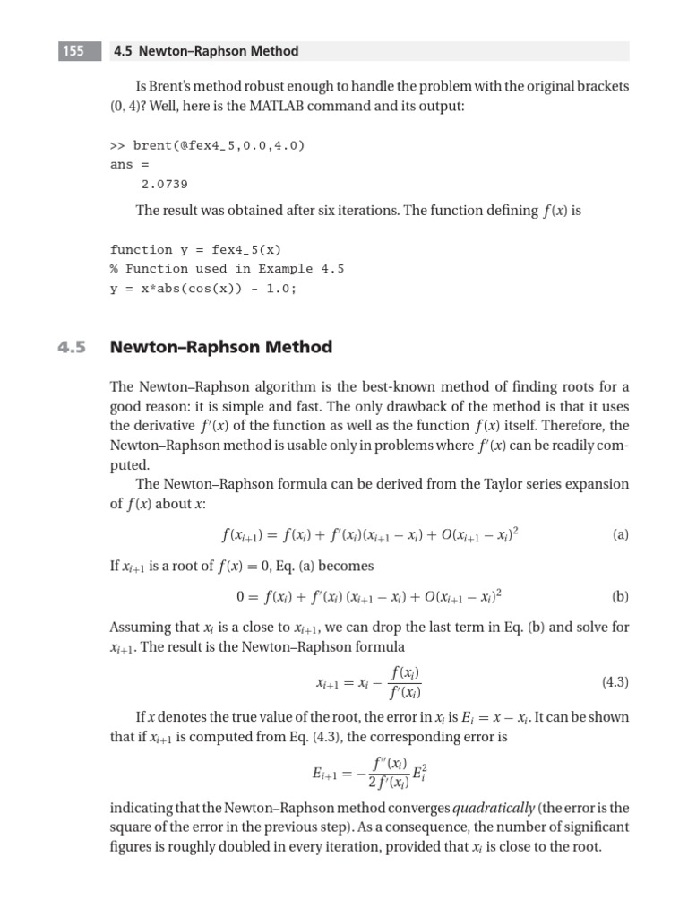 Newton-Raphson Method Explained | PDF | Computers