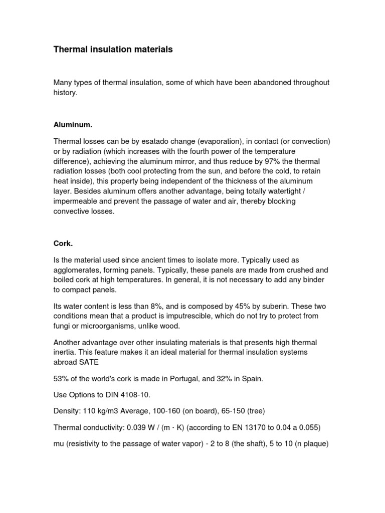 Thermal Insulation Materials | PDF | Thermal Insulation | Polystyrene